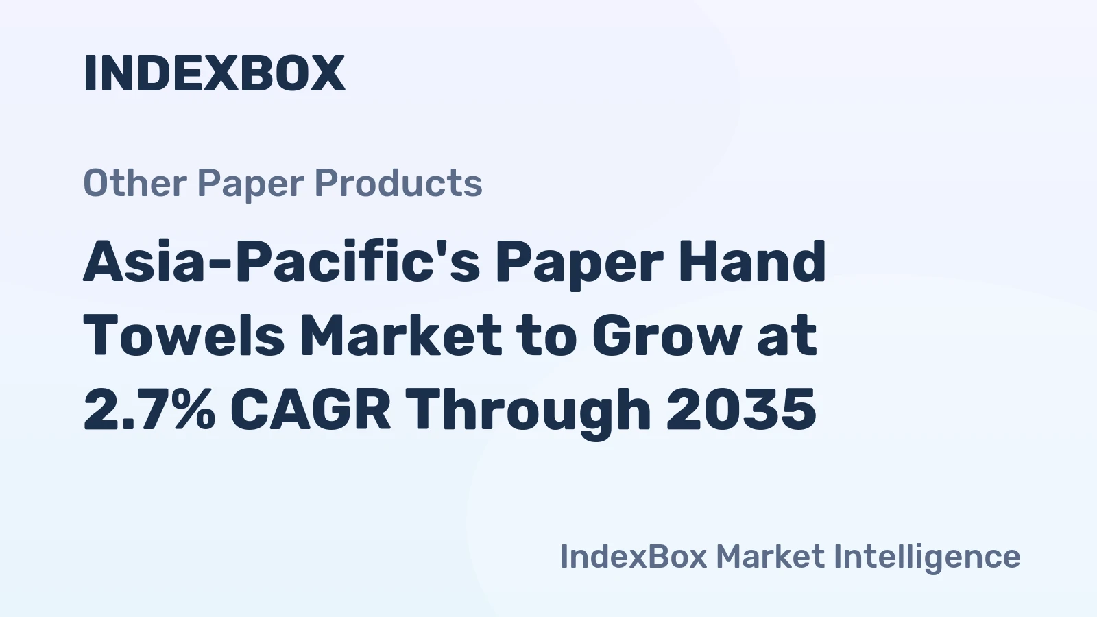 Asia-Pacific's Paper Hand Towels Market to Grow at 2.7% CAGR Through 2035