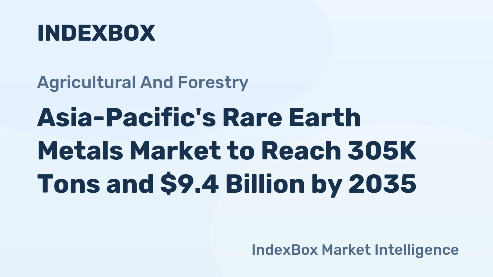 Asia-Pacific's Rare Earth Metals Market to Reach 305K Tons and $9.4 Billion by 2035