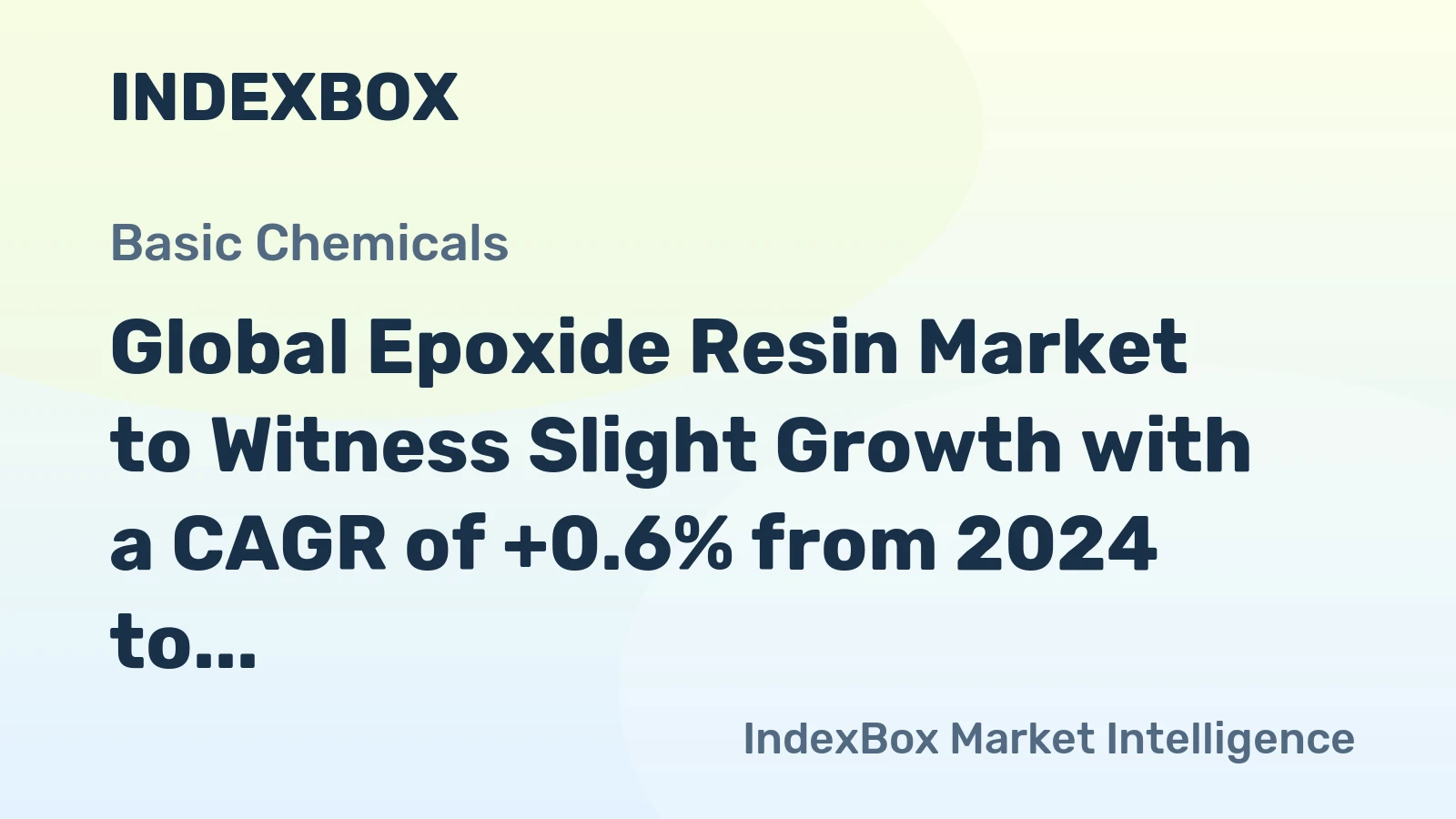 Global Epoxide Resin Market to Witness Slight Growth with a CAGR of +0.6% from 2024 to 2035