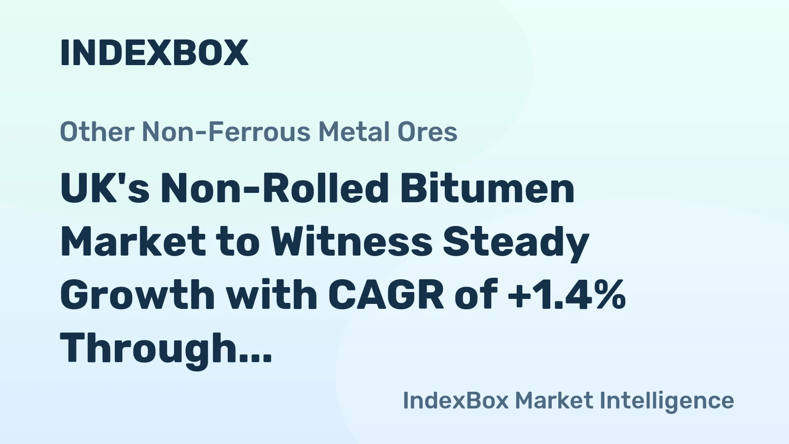 UK's Non-Rolled Bitumen Market to Witness Steady Growth with CAGR of +1.4% Through 2035