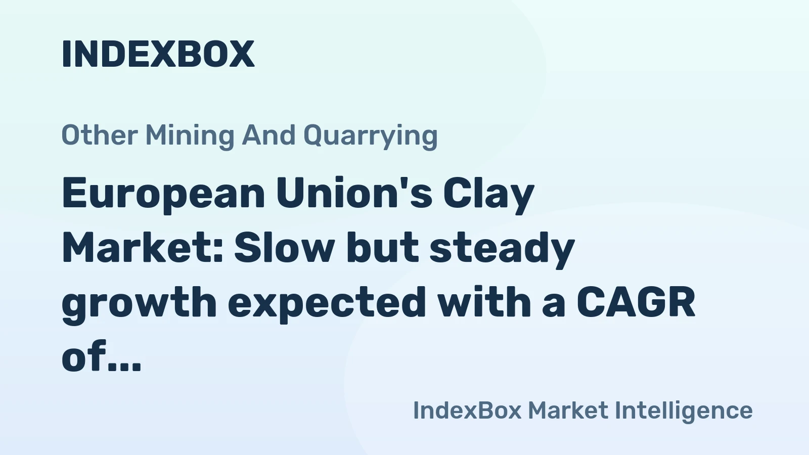 European Union's Clay Market: Slow but steady growth expected with a CAGR of +1.1% from 2024 to 2035