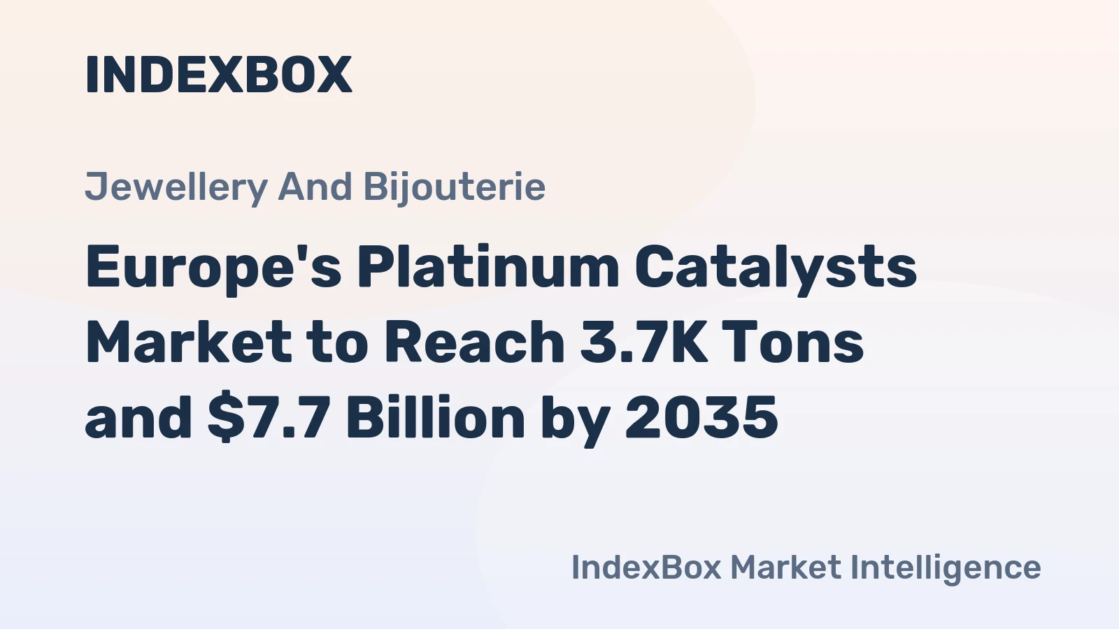 Europe's Platinum Catalysts Market to Reach 3.7K Tons and $7.7 Billion by 2035