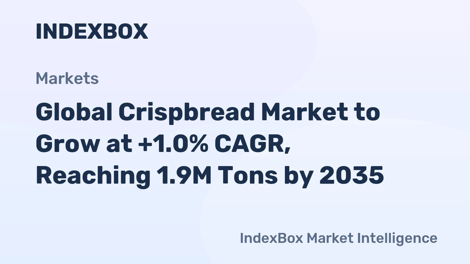 Global Crispbread Market to Grow at +1.0% CAGR, Reaching 1.9M Tons by 2035