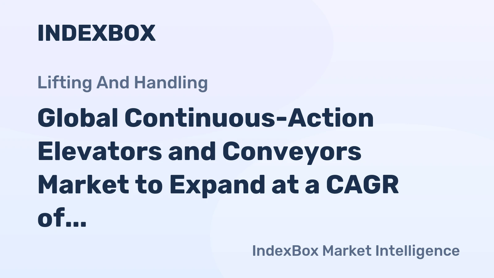 Global Continuous-Action Elevators and Conveyors Market to Expand at a CAGR of +1.3% from 2024 to 2035, reaching 22M units