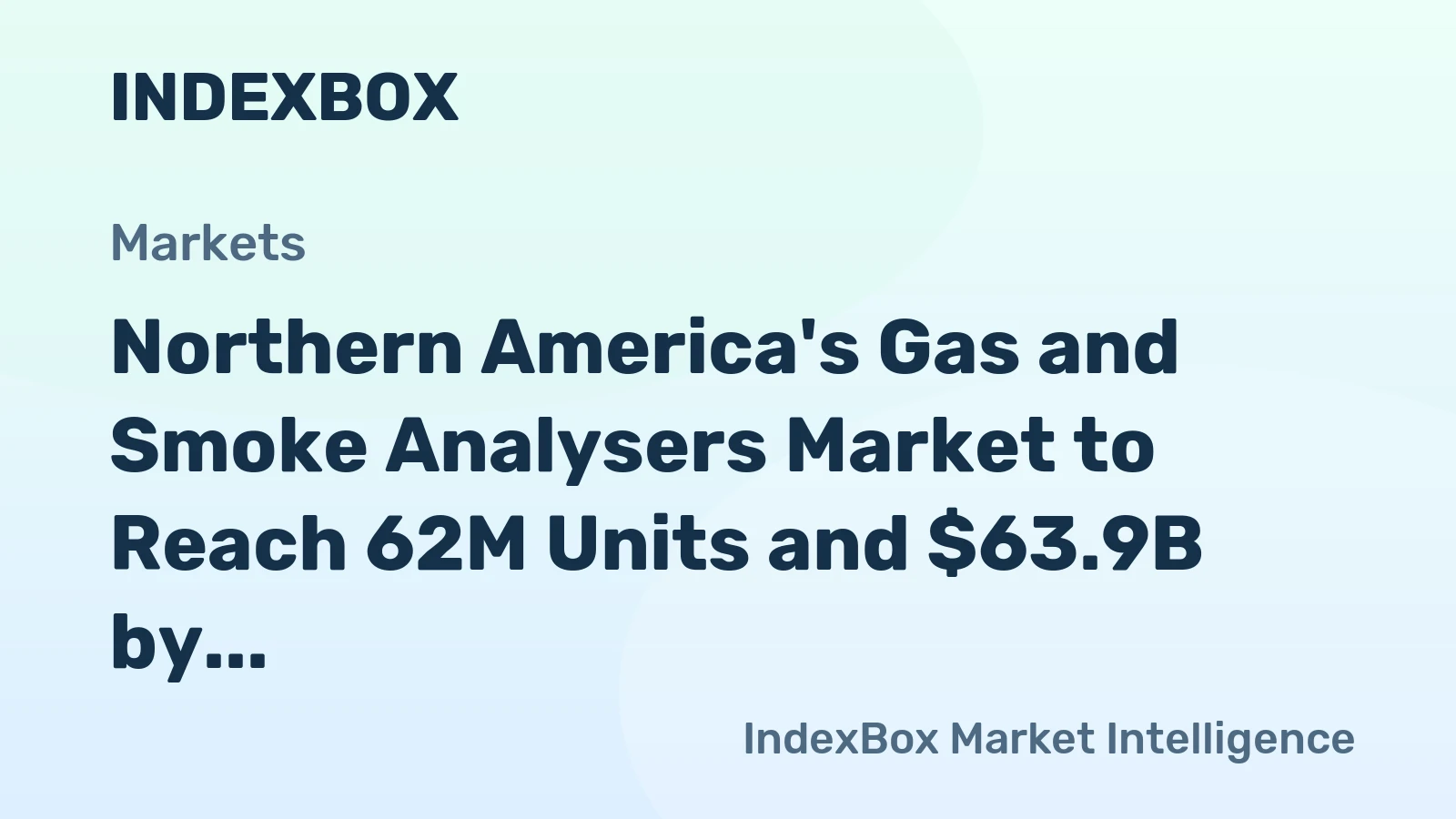 Northern America's Gas and Smoke Analysers Market to Reach 62M Units and $63.9B by 2035
