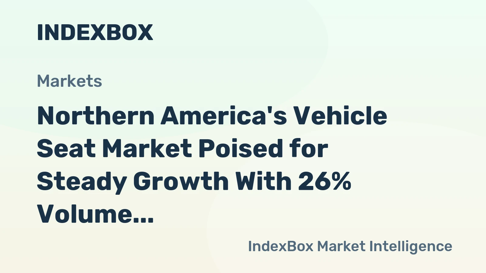 Northern America's Vehicle Seat Market Poised for Steady Growth With 26% Volume CAGR Through 2035