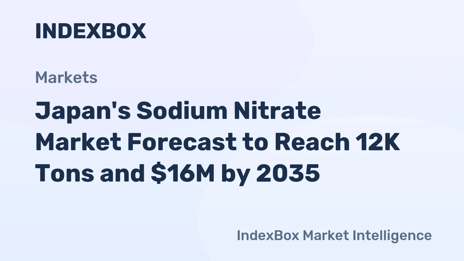 Japan's Sodium Nitrate Market Forecast to Reach 12K Tons and $16M by 2035