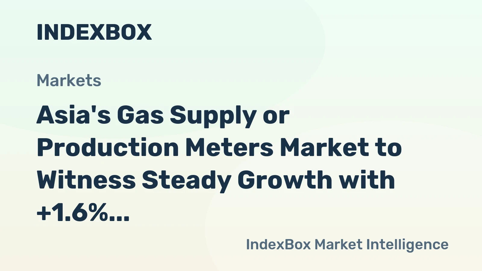 Asia's Gas Supply or Production Meters Market to Witness Steady Growth with +1.6% CAGR from 2024 to 2035
