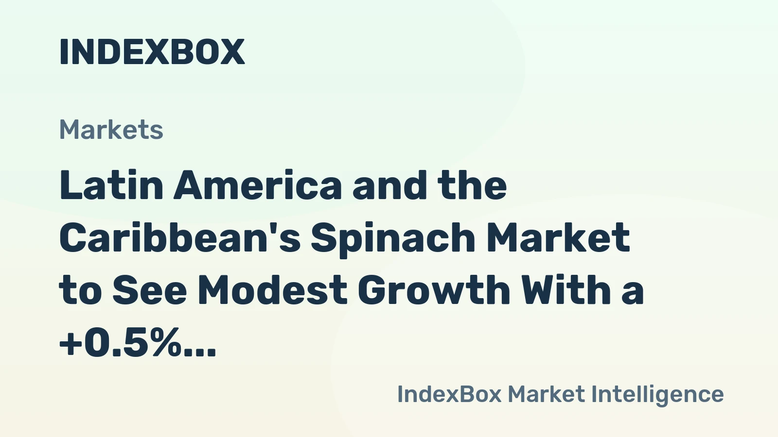 Latin America and the Caribbean's Spinach Market to See Modest Growth With a +0.5% Volume CAGR Through 2035