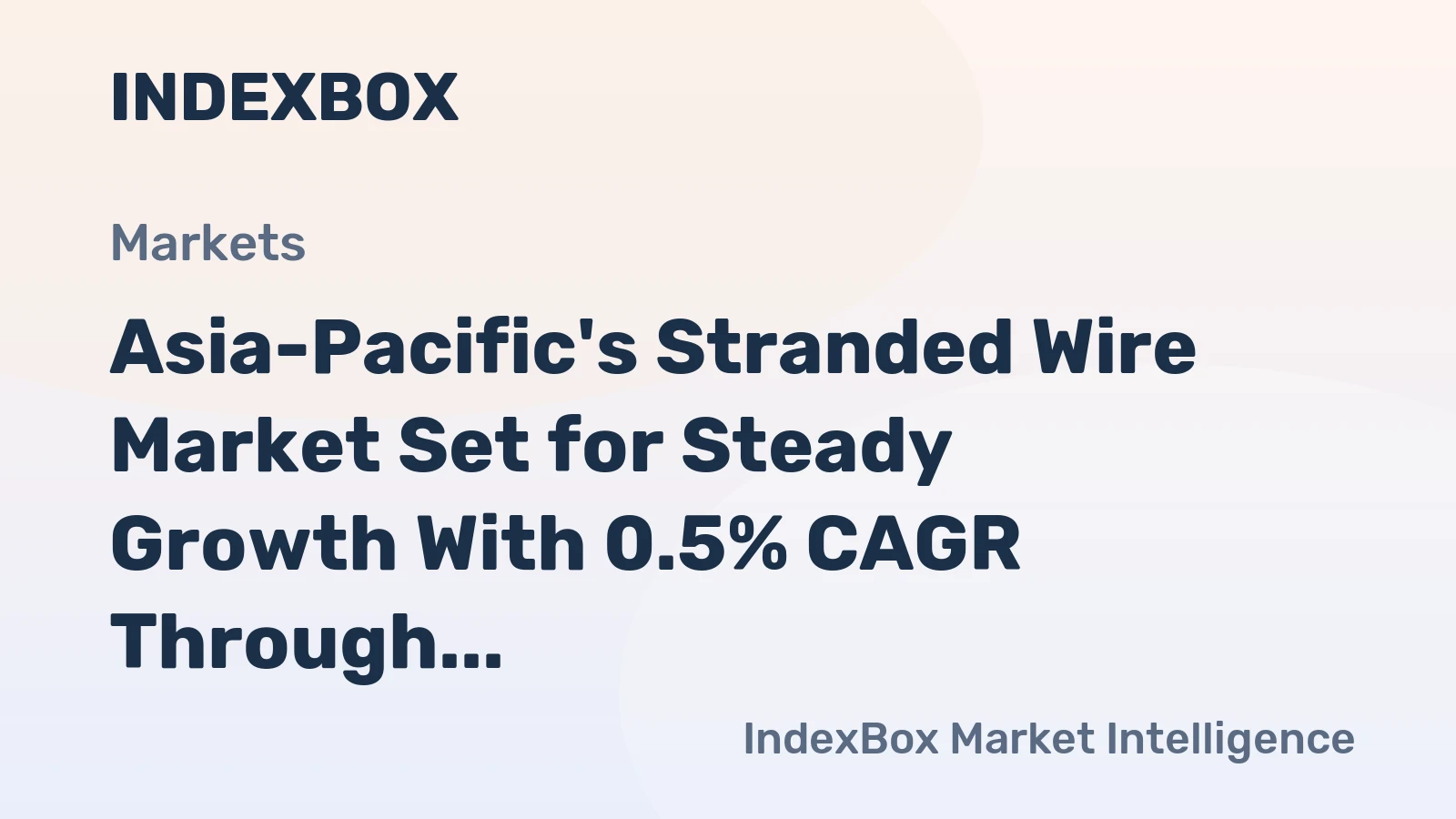 Asia-Pacific's Stranded Wire Market Set for Steady Growth With 0.5% CAGR Through 2035