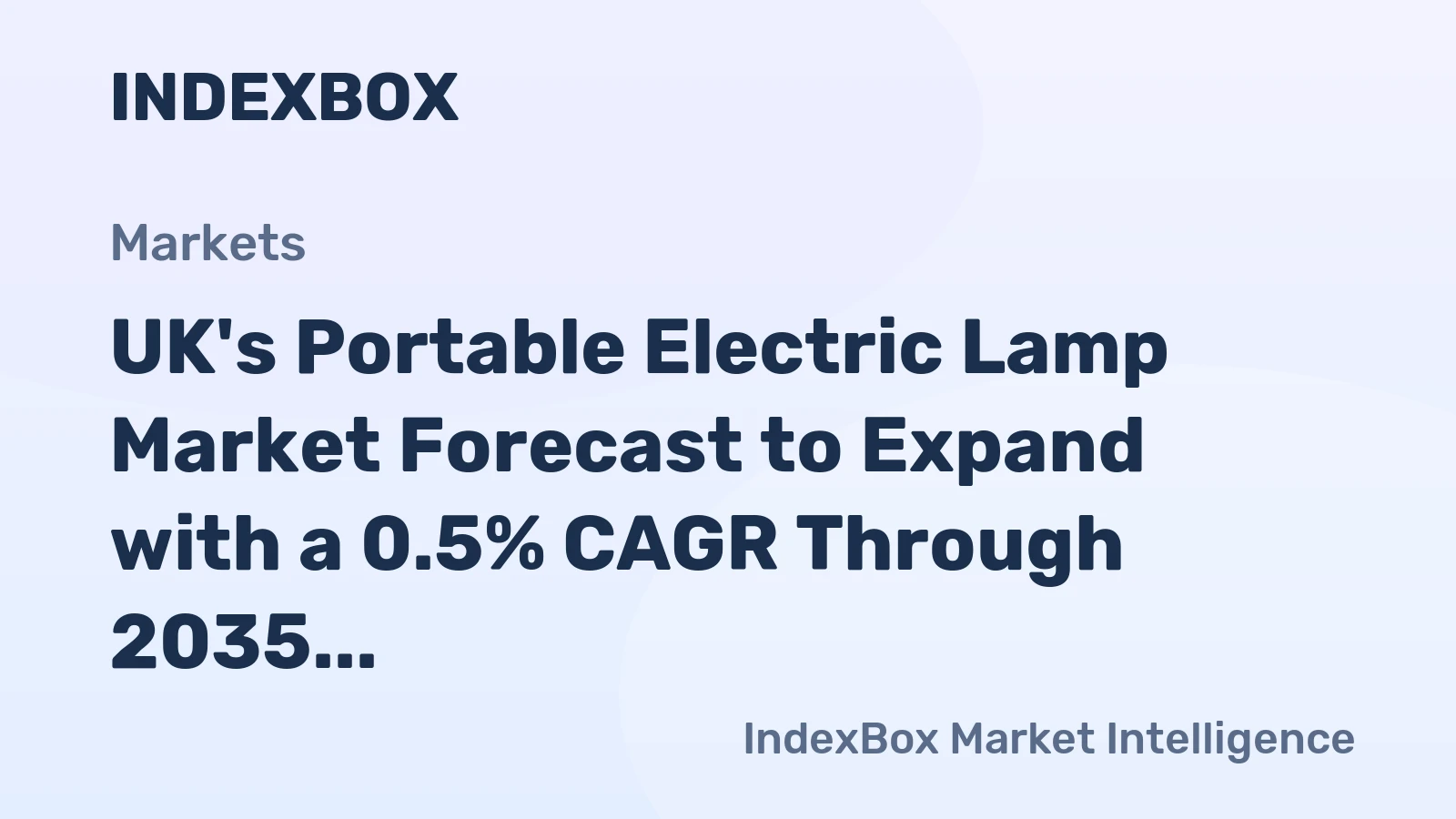 UK's Portable Electric Lamp Market Forecast to Expand with a 0.5% CAGR Through 2035