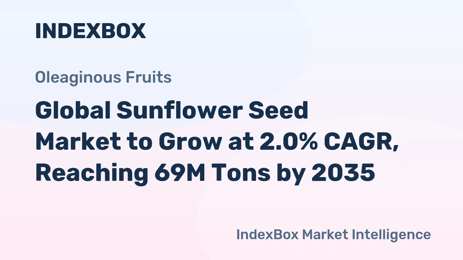 Global Sunflower Seed Market to Grow at 2.0% CAGR, Reaching 69M Tons by 2035
