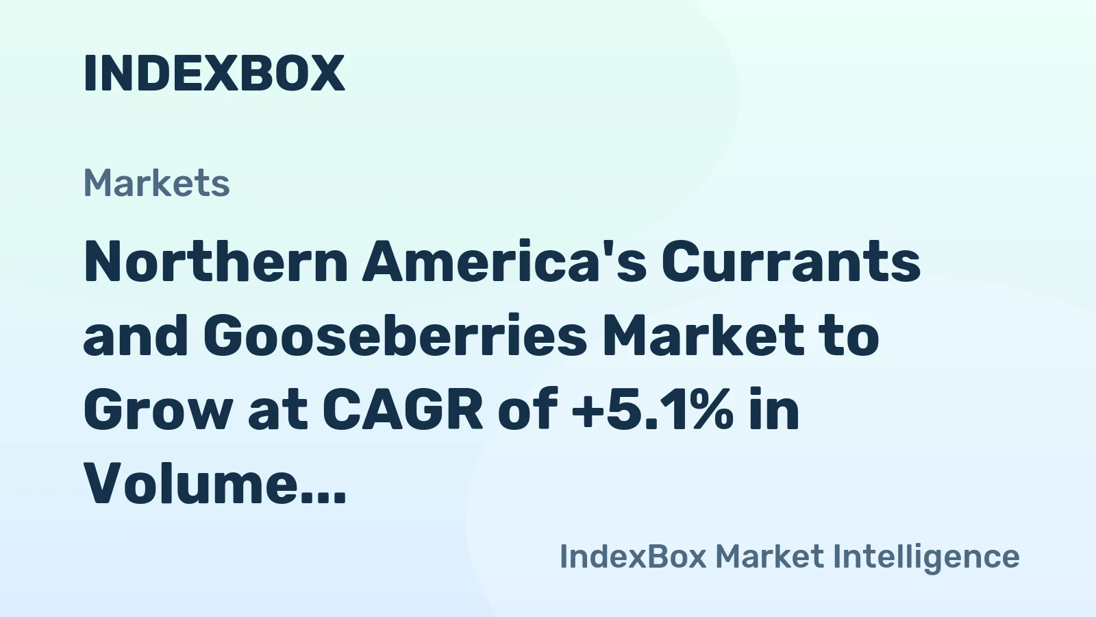 Northern America's Currants and Gooseberries Market to Grow at CAGR of +5.1% in Volume by 2035