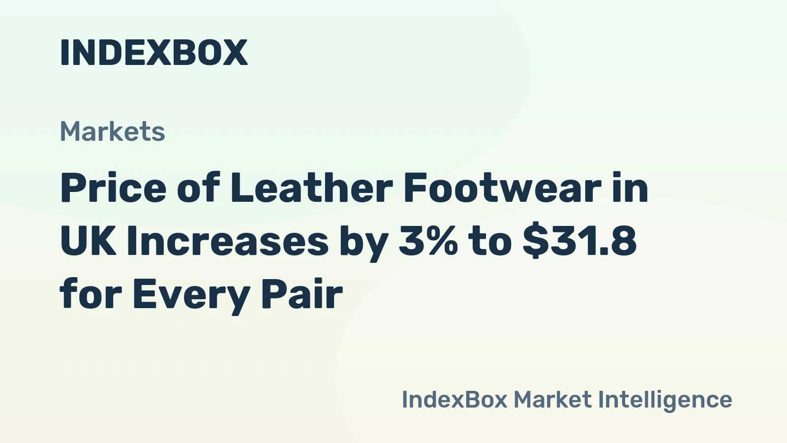Price of Leather Footwear in UK Increases by 3% to $31.8 for Every Pair