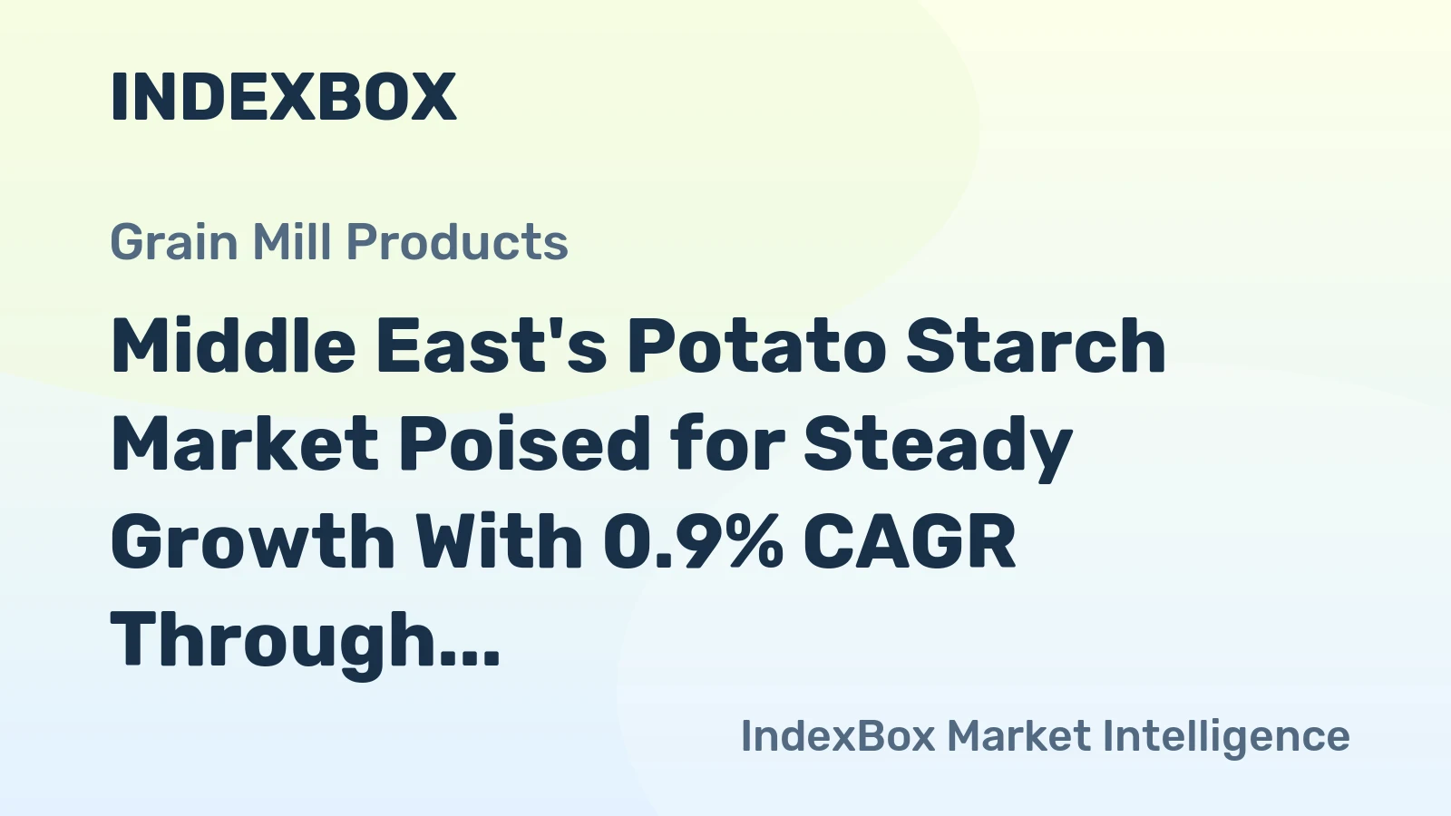 Middle East's Potato Starch Market Poised for Steady Growth With 0.9% CAGR Through 2035