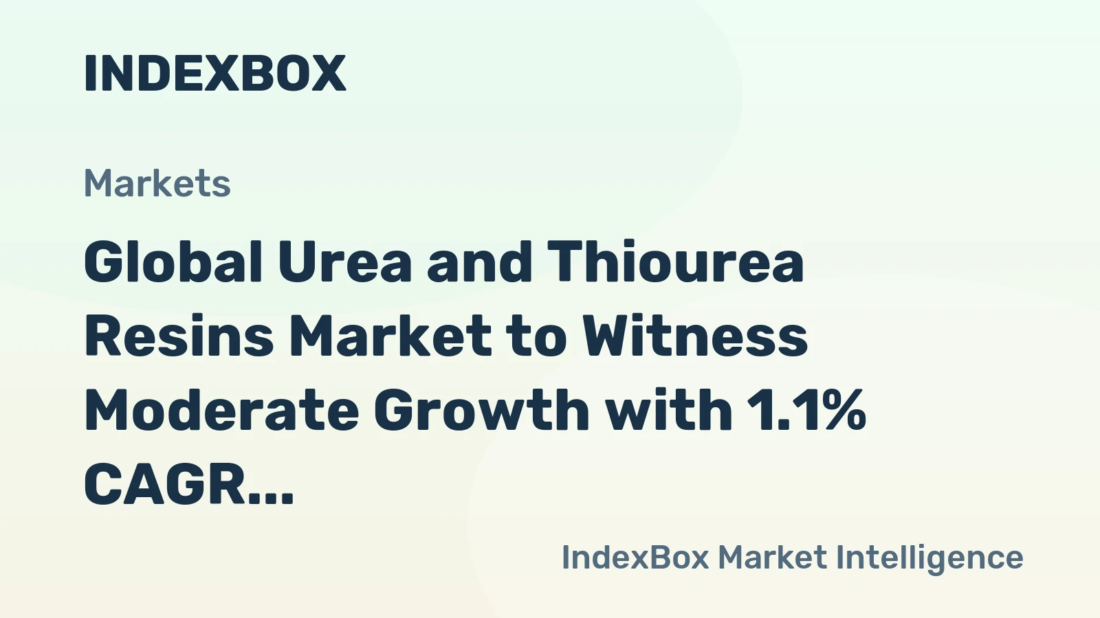 Global Urea and Thiourea Resins Market to Witness Moderate Growth with 1.1% CAGR by 2035