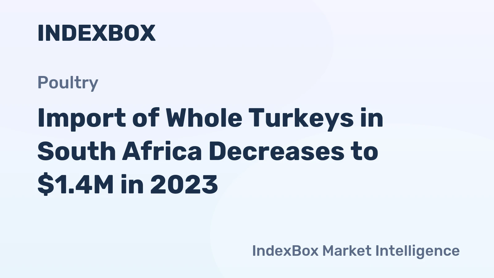 Import of Whole Turkeys in South Africa Decreases to $1.4M in 2023