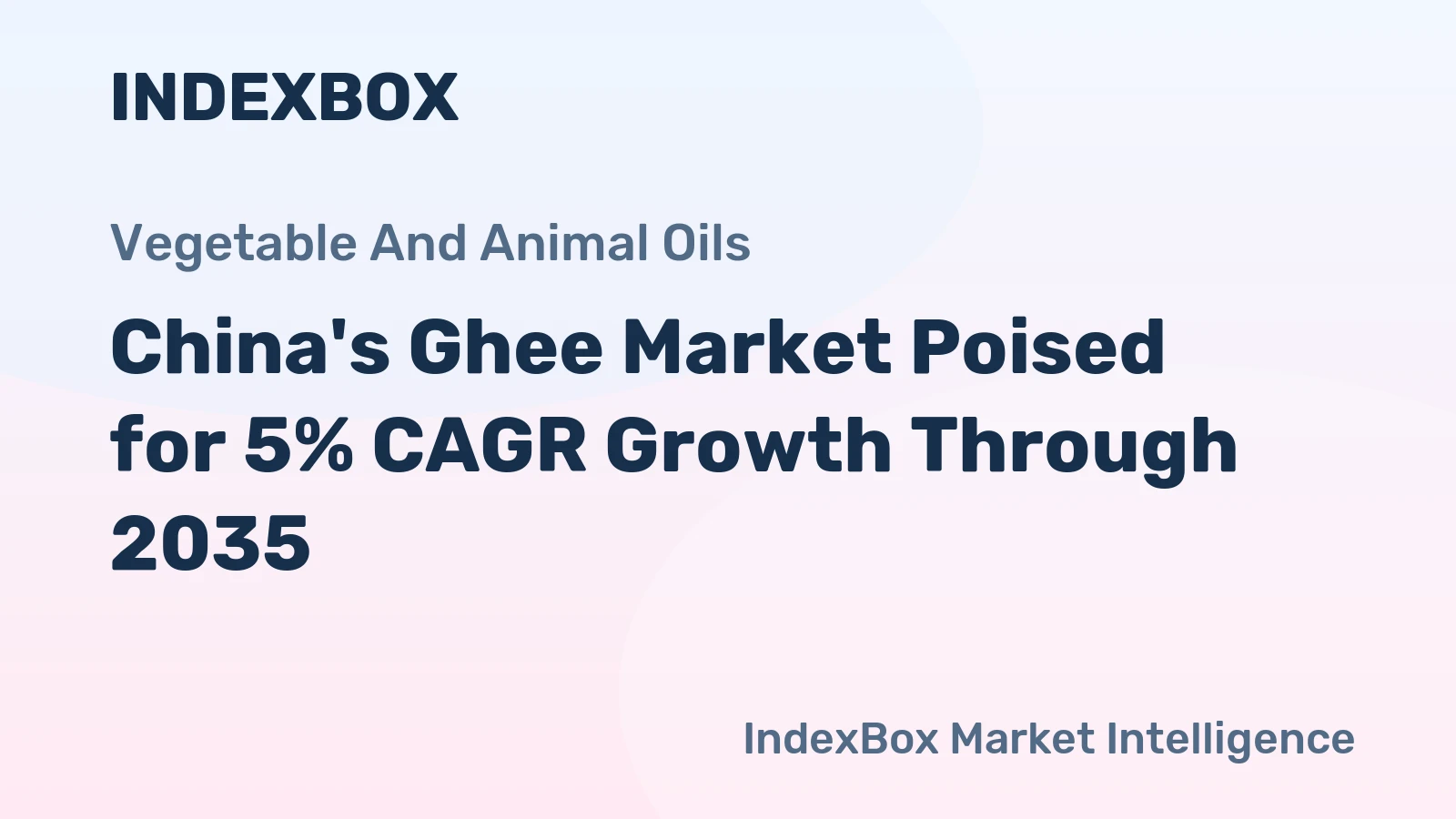 China's Ghee Market Poised for 5% CAGR Growth Through 2035