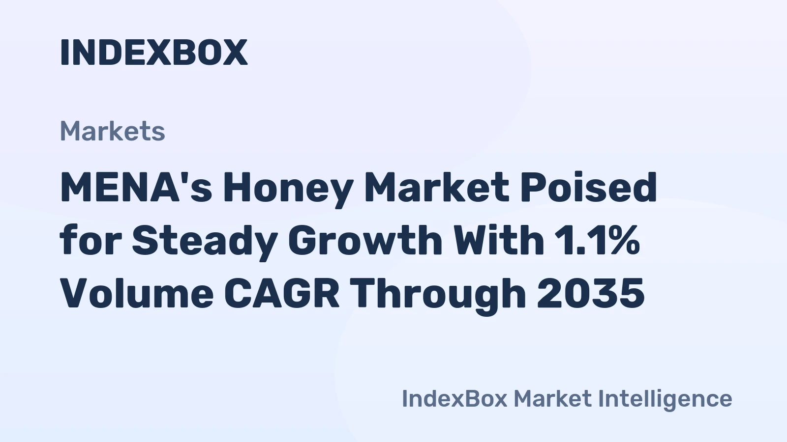 MENA's Honey Market Poised for Steady Growth With 1.1% Volume CAGR Through 2035