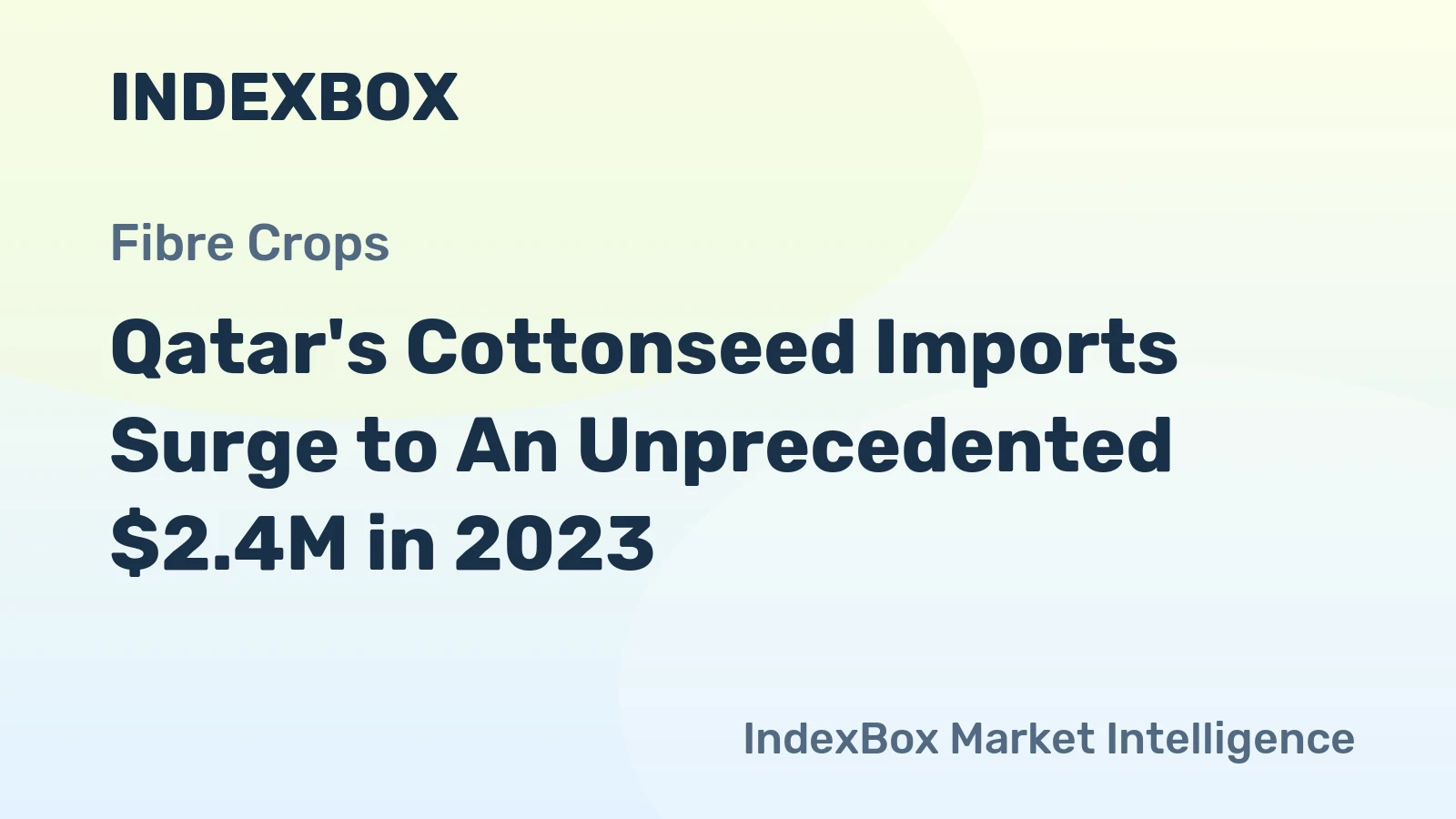 Qatar's Cottonseed Imports Surge to An Unprecedented $2.4M in 2023
