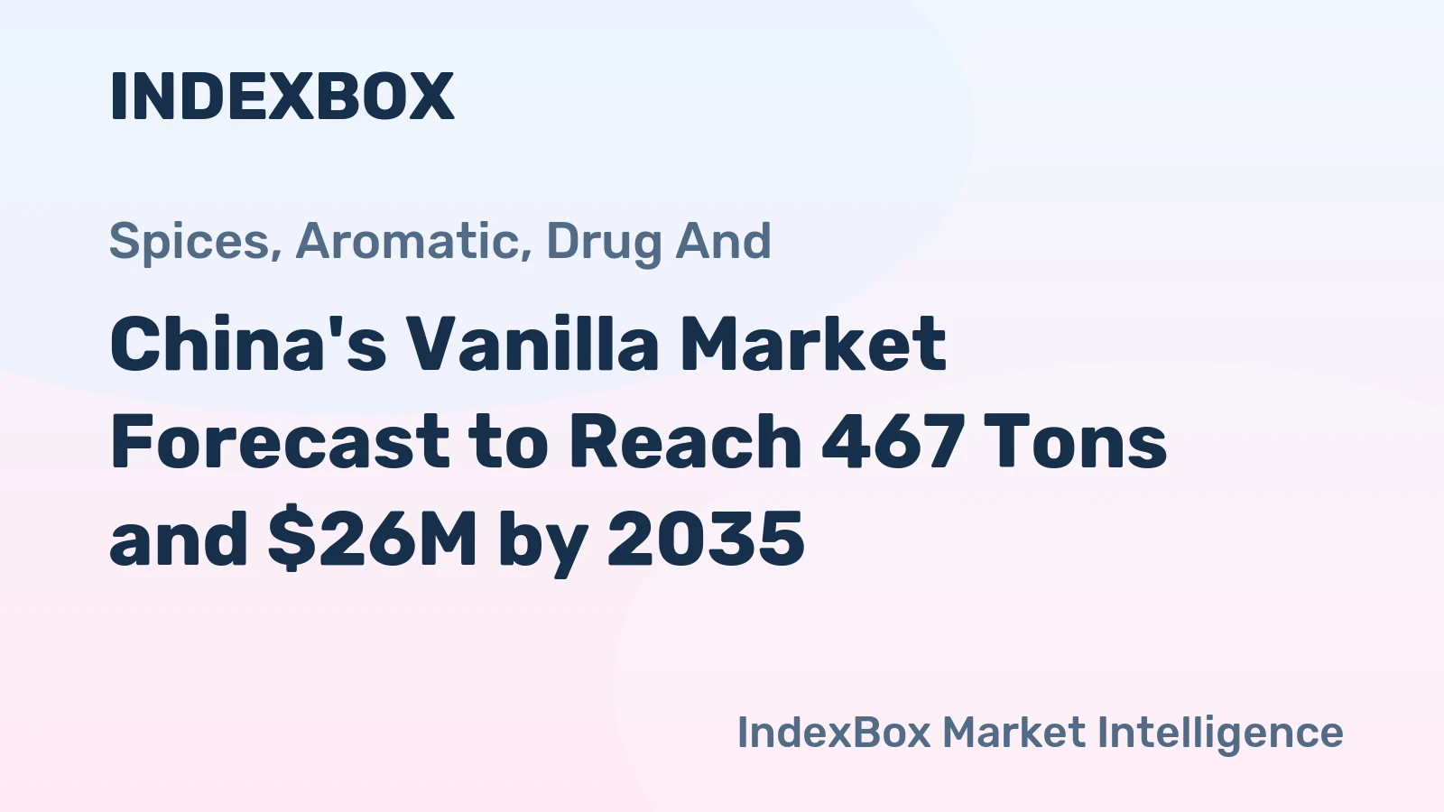 China's Vanilla Market Forecast to Reach 467 Tons and $26M by 2035