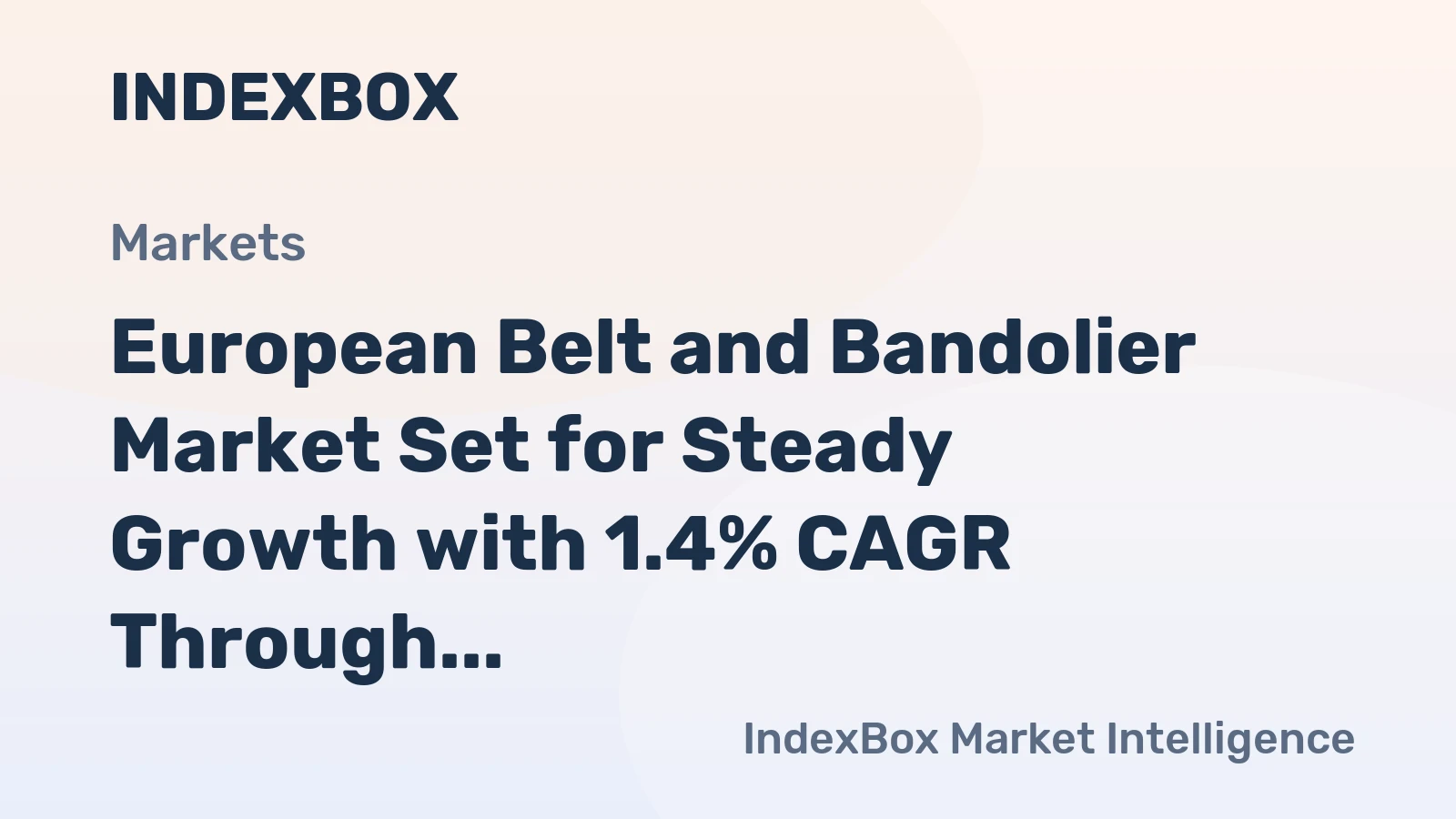 European Belt and Bandolier Market Set for Steady Growth with 1.4% CAGR Through 2035