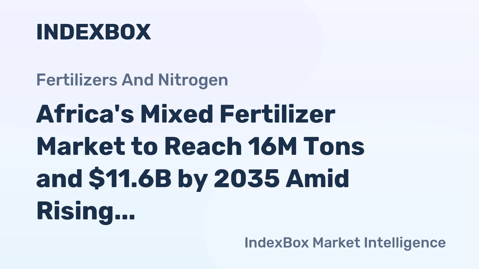 Africa's Mixed Fertilizer Market to Reach 16M Tons and $11.6B by 2035 Amid Rising Demand and Trade Shifts