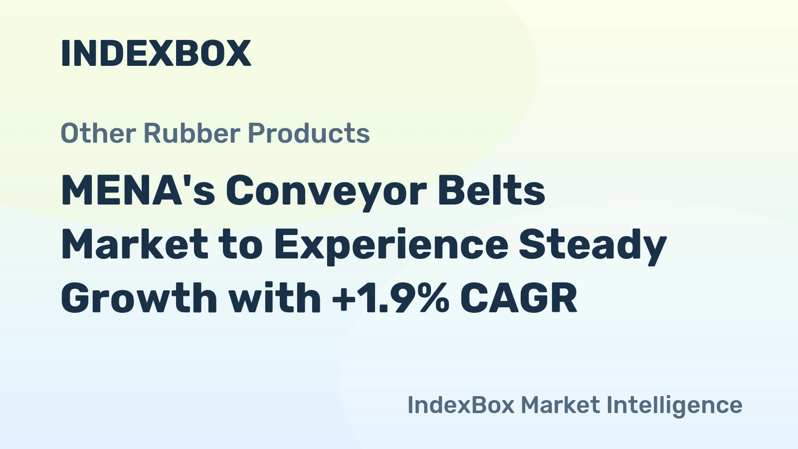 MENA's Conveyor Belts Market to Experience Steady Growth with +1.9% CAGR