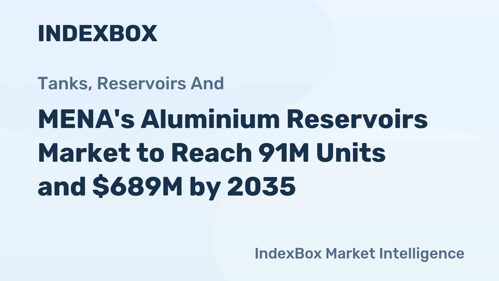MENA's Aluminium Reservoirs Market to Reach 91M Units and $689M by 2035