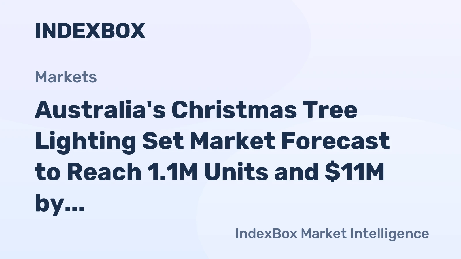 Australia's Christmas Tree Lighting Set Market Forecast to Reach 1.1M Units and $11M by 2035