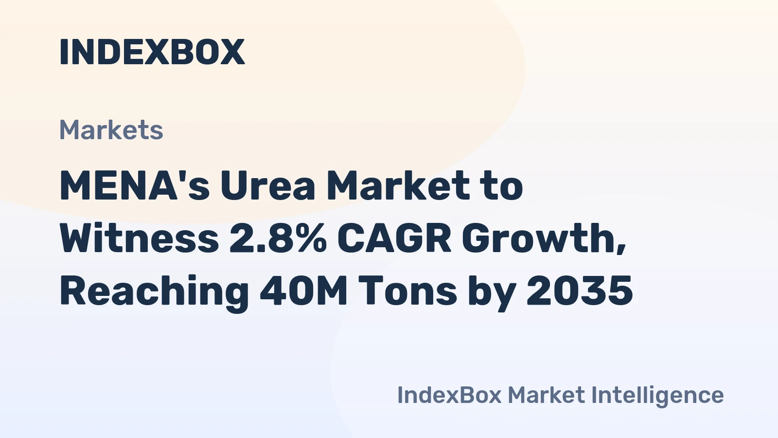 MENA's Urea Market to Witness 2.8% CAGR Growth, Reaching 40M Tons by 2035