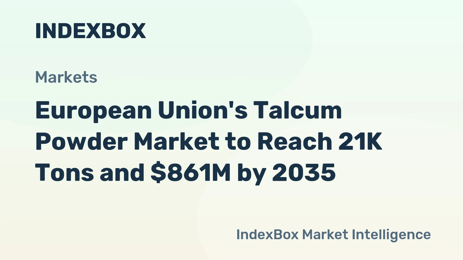 European Union's Talcum Powder Market to Reach 21K Tons and $861M by 2035
