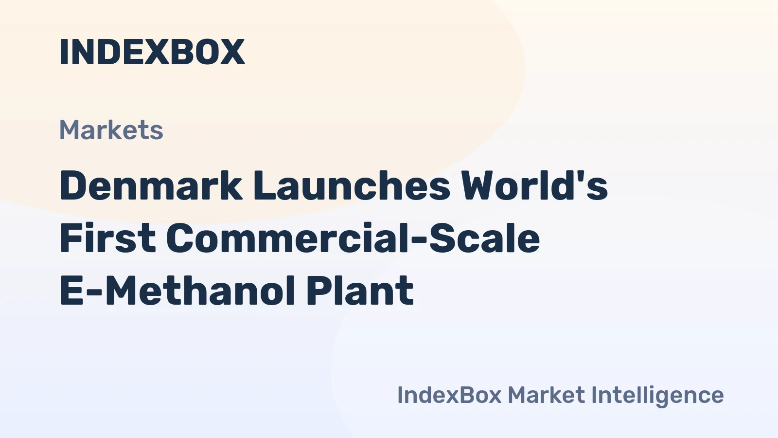 Denmark Launches World's First Commercial-Scale E-Methanol Plant