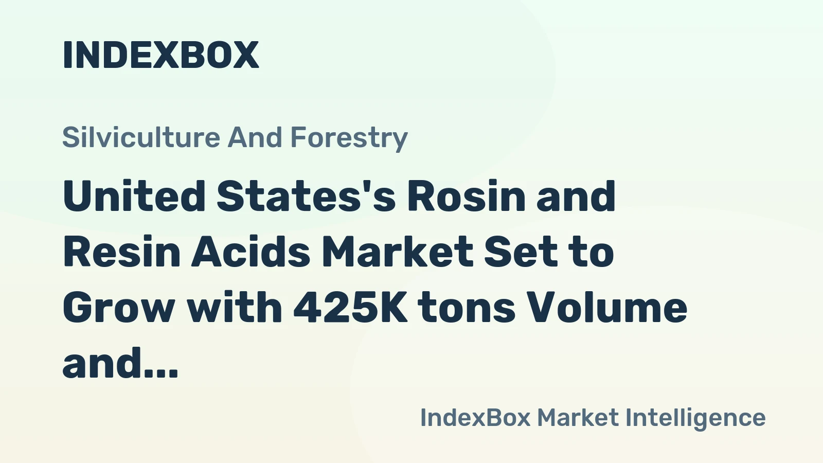 United States's Rosin and Resin Acids Market Set to Grow with 425K tons Volume and $910M Value by 2035