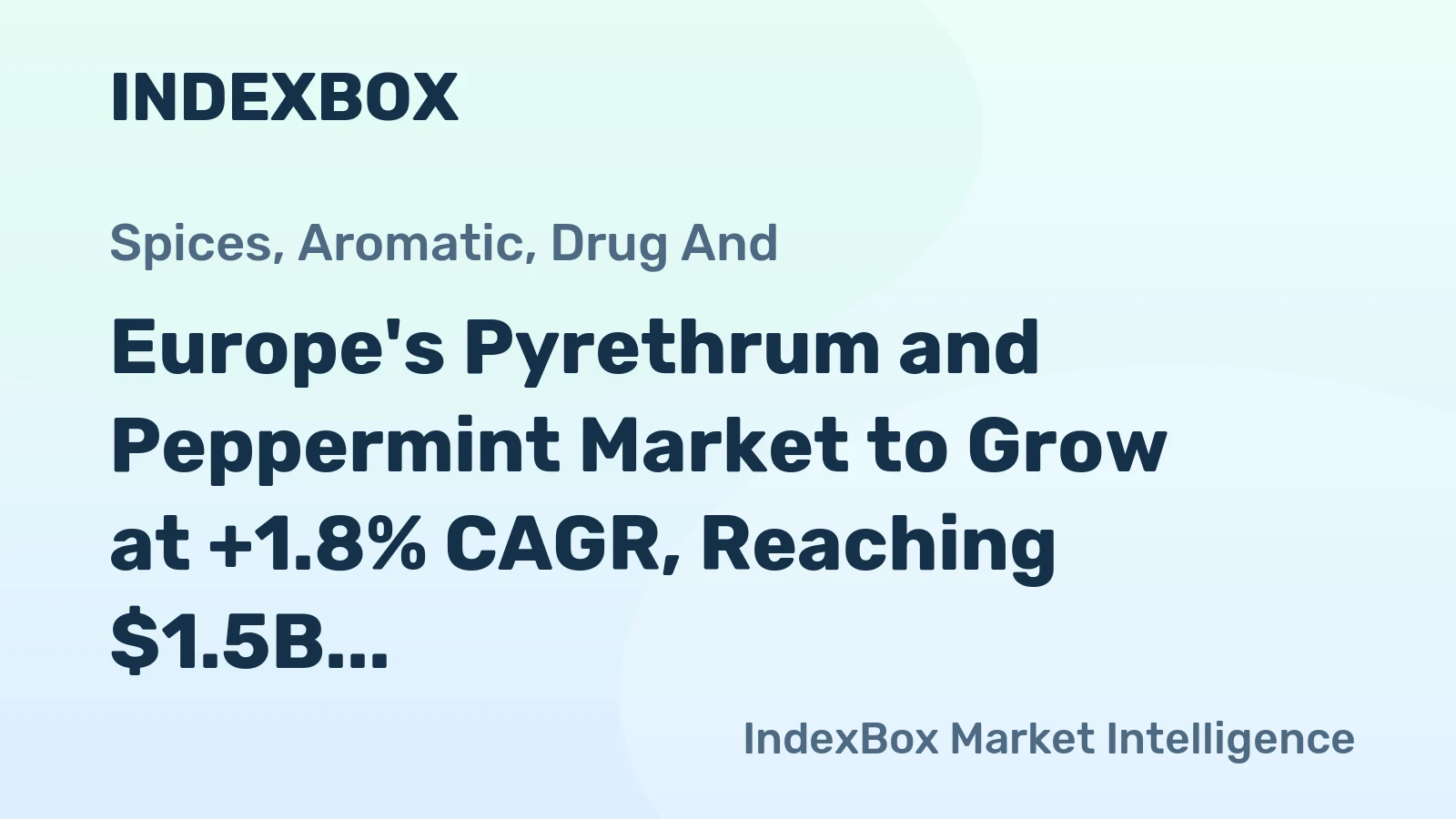 Europe's Pyrethrum and Peppermint Market to Grow at +1.8% CAGR, Reaching $1.5B by 2035