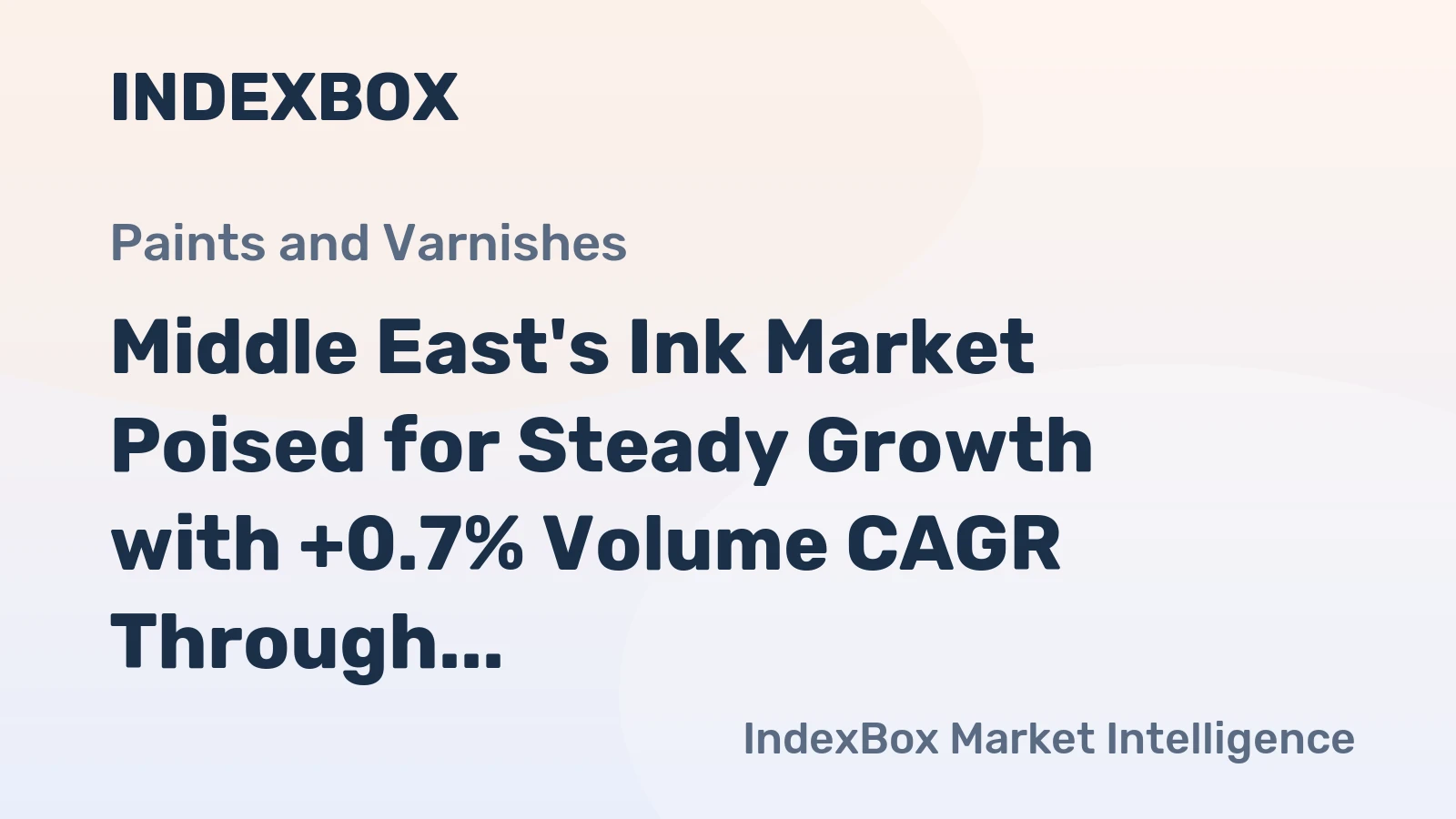 Middle East's Ink Market Poised for Steady Growth with +0.7% Volume CAGR Through 2035