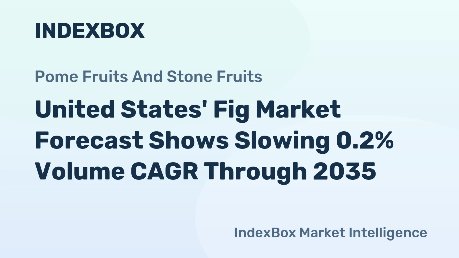 United States' Fig Market Forecast Shows Slowing 0.2% Volume CAGR Through 2035