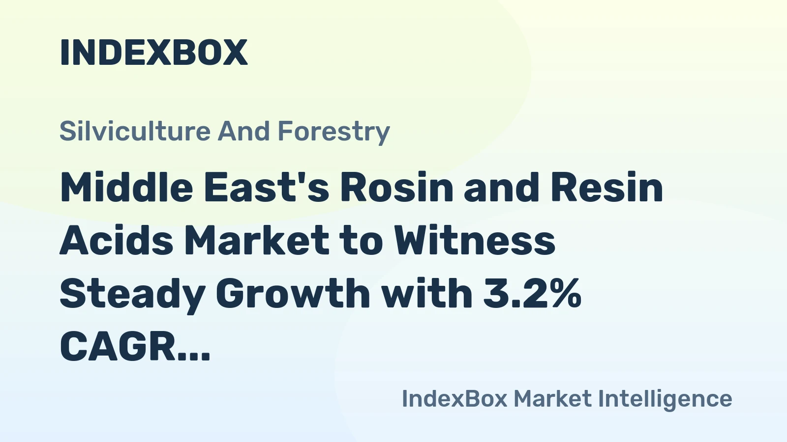Middle East's Rosin and Resin Acids Market to Witness Steady Growth with 3.2% CAGR