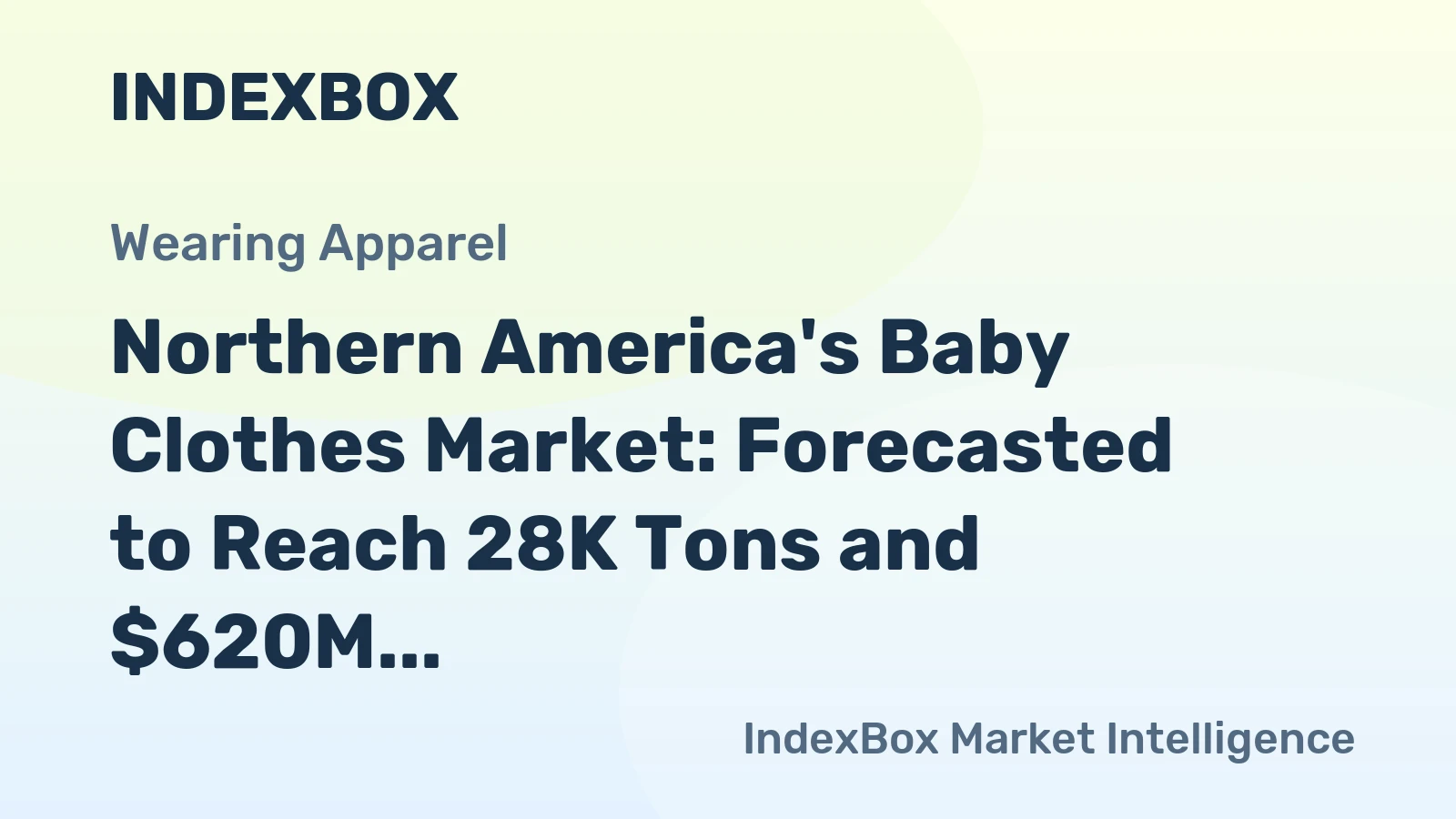 Northern America's Baby Clothes Market: Forecasted to Reach 28K Tons and $620M by 2035
