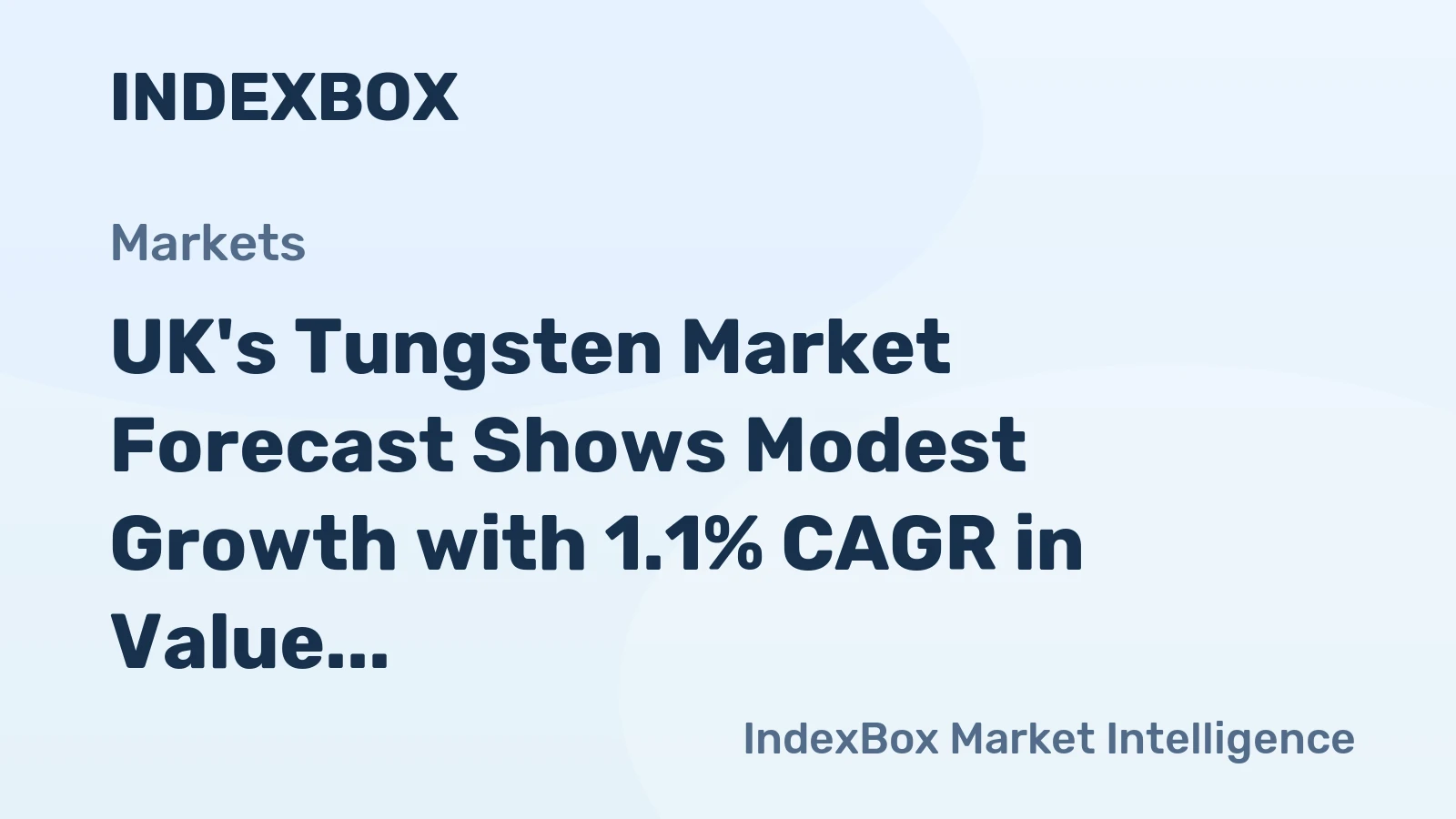 UK's Tungsten Market Forecast Shows Modest Growth with 1.1% CAGR in Value