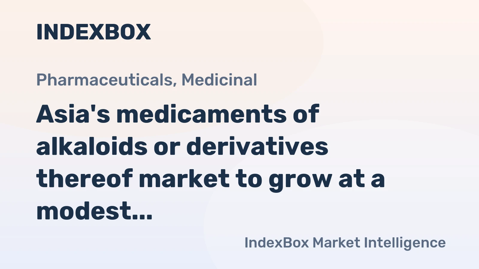 Asia's medicaments of alkaloids or derivatives thereof market to grow at a modest 1.4% CAGR, reaching $18.8B by 2035.