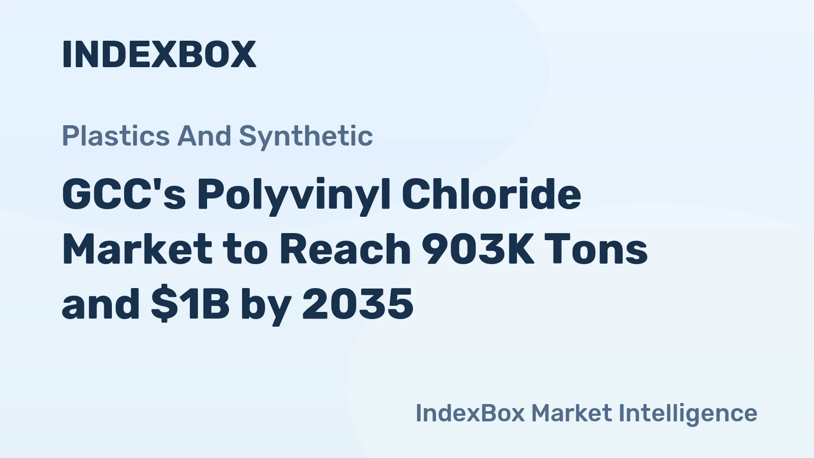 GCC's Polyvinyl Chloride Market to Reach 903K Tons and $1B by 2035