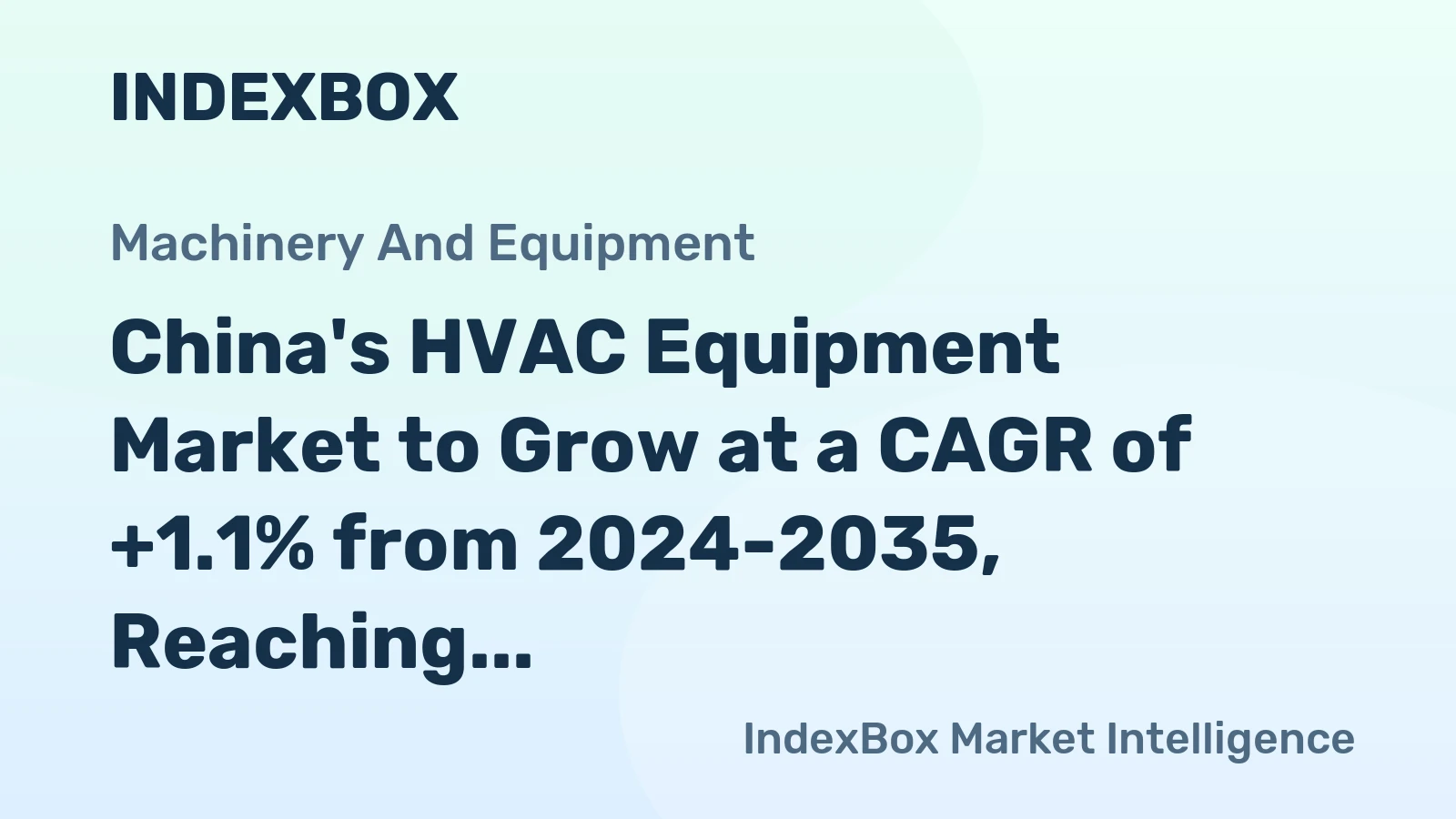 China's HVAC Equipment Market to Grow at a CAGR of +1.1% from 2024-2035, Reaching 341M Units by 2035