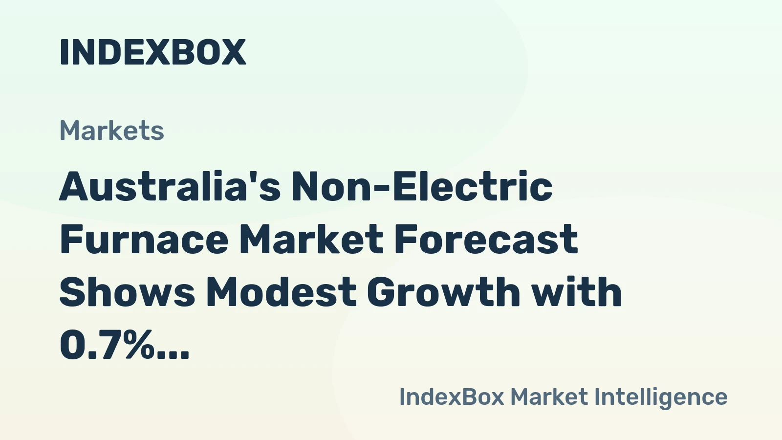 Australia's Non-Electric Furnace Market Forecast Shows Modest Growth with 0.7% CAGR Through 2035