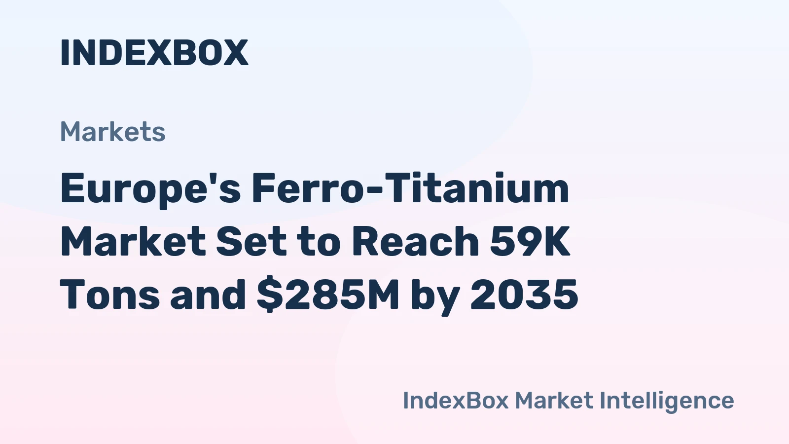 Europe's Ferro-Titanium Market Set to Reach 59K Tons and $285M by 2035