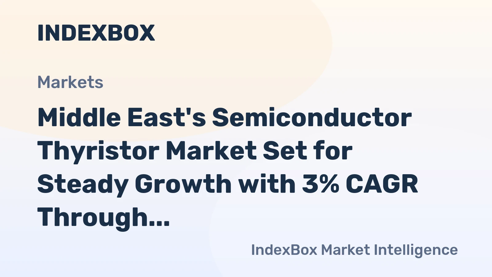 Middle East's Semiconductor Thyristor Market Set for Steady Growth with 3% CAGR Through 2035