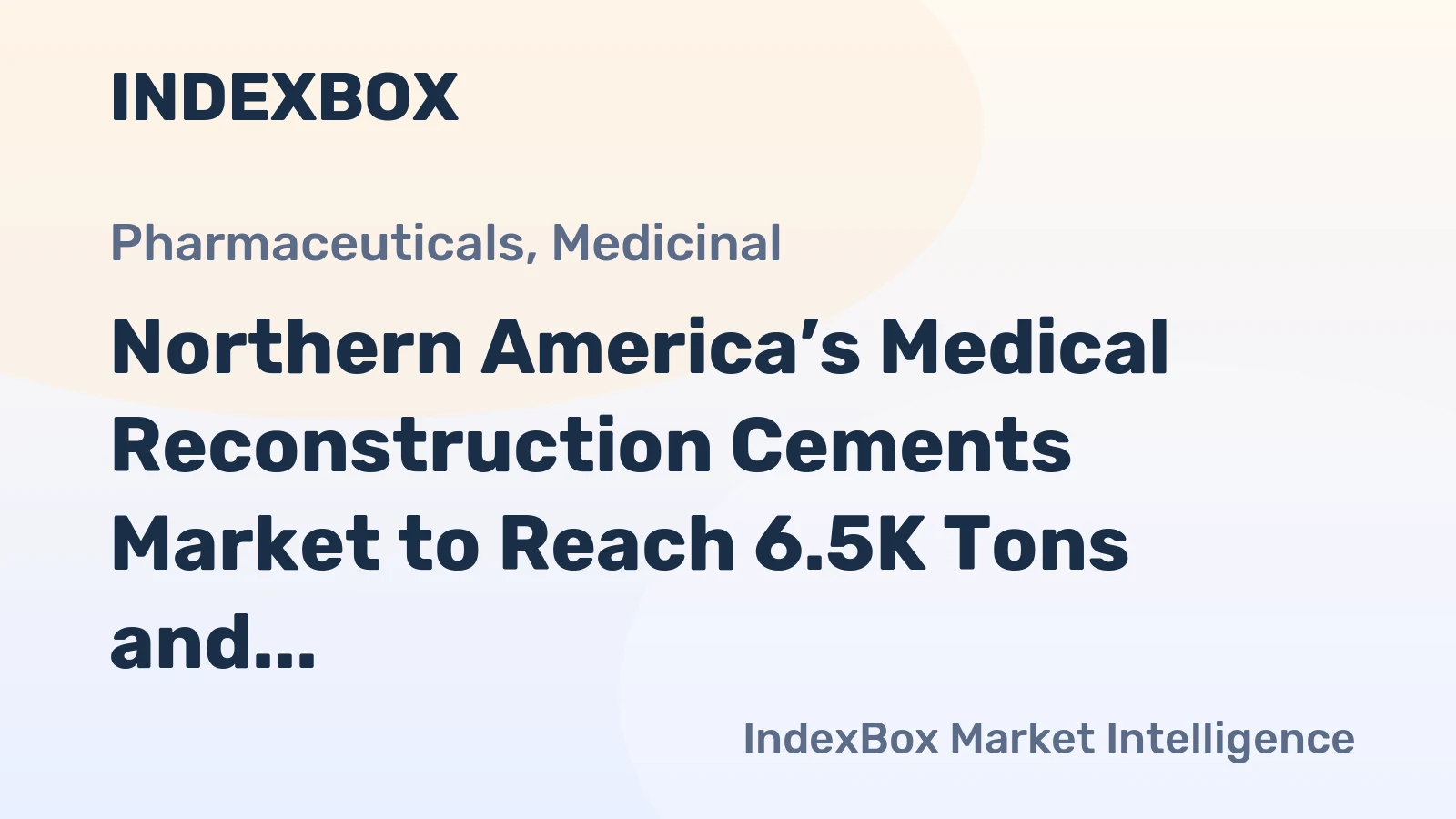 Northern America’s Medical Reconstruction Cements Market to Reach 6.5K Tons and $4.1B by 2035