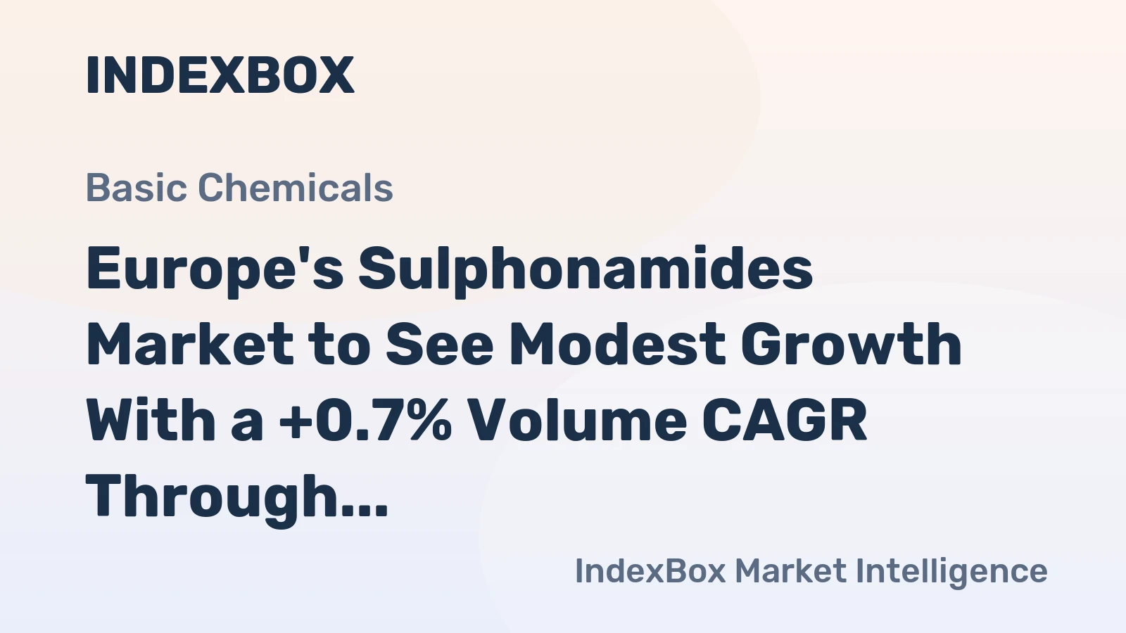 Europe's Sulphonamides Market to See Modest Growth With a +0.7% Volume CAGR Through 2035