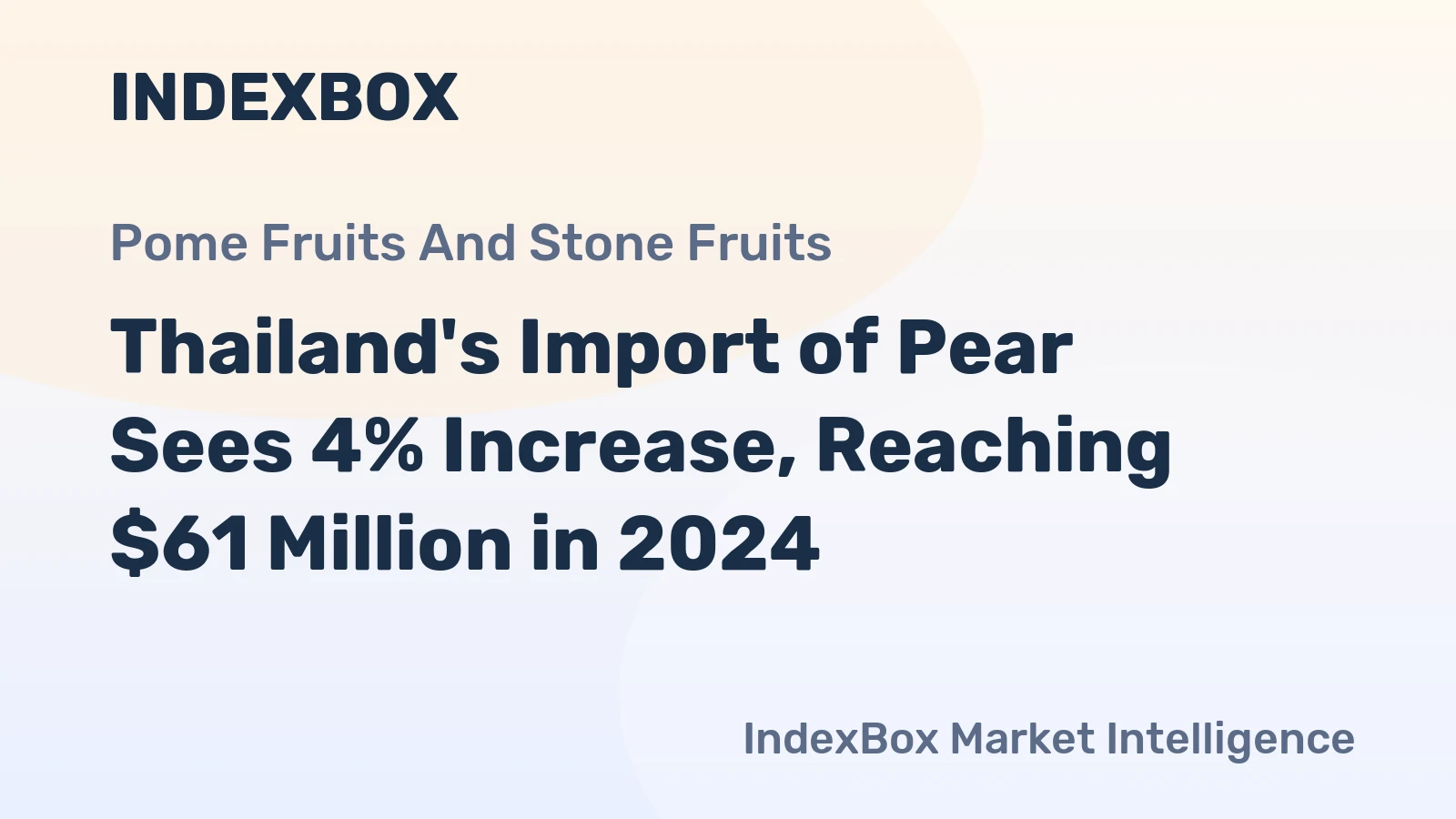 Thailand's Import of Pear Sees 4% Increase, Reaching $61 Million in 2024
