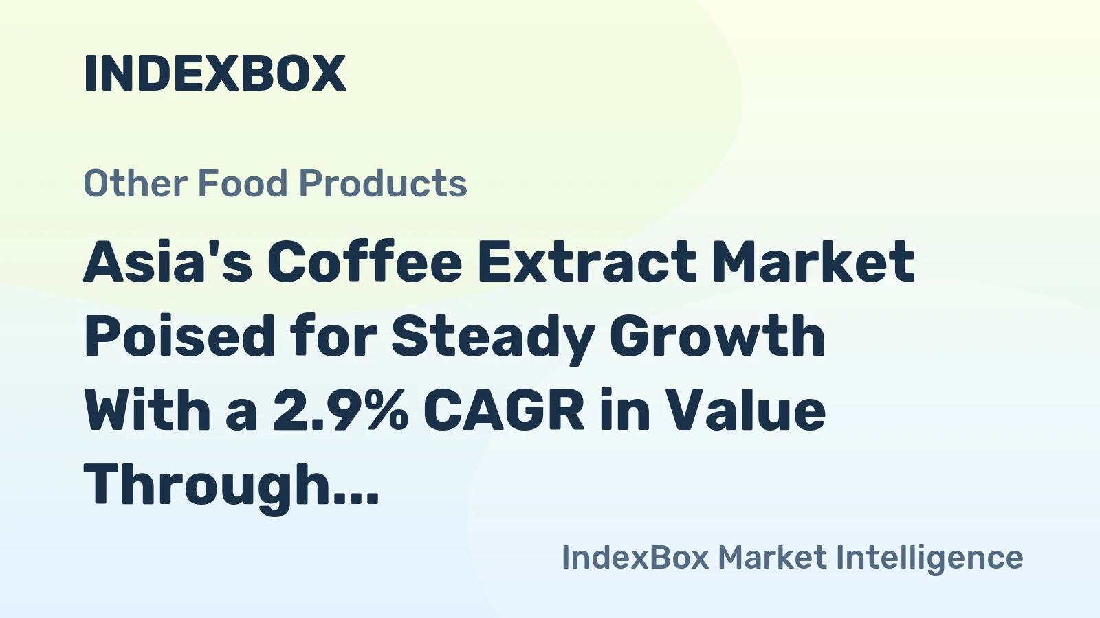 Asia's Coffee Extract Market Poised for Steady Growth With a 2.9% CAGR in Value Through 2035